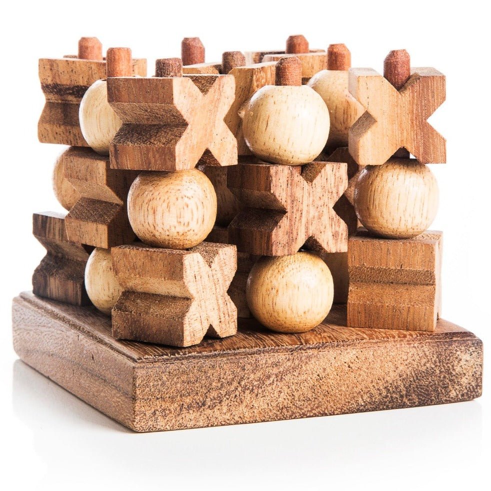 3D Tic Tac Toe - Wooden XOXO Game | Bee Like Kids