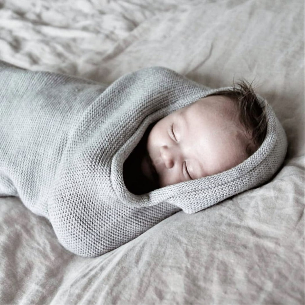 Merino Wool Cocoon - Gray Melange | Bee Like Kids