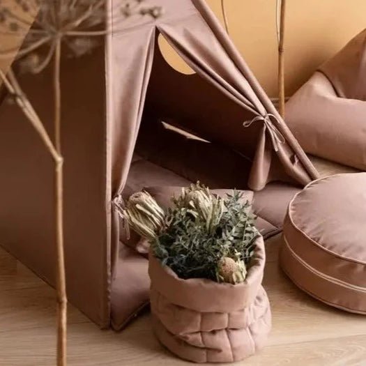 Warm Beige Toy Storage Bag | Bee Like Kids